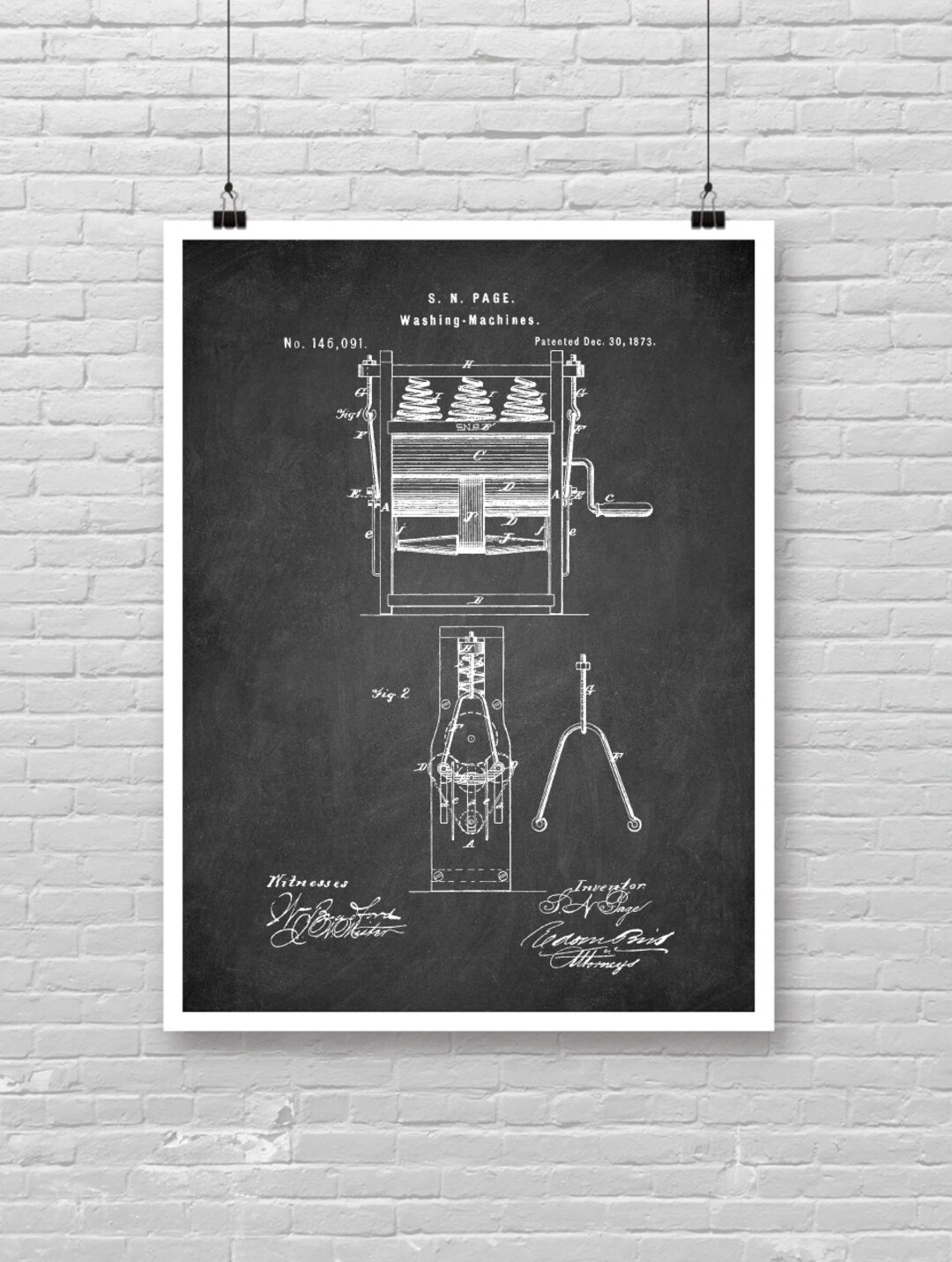 WASHING MACHINE Patent Poster, LAUNDRY Room Decor, Vintage Laundry ...