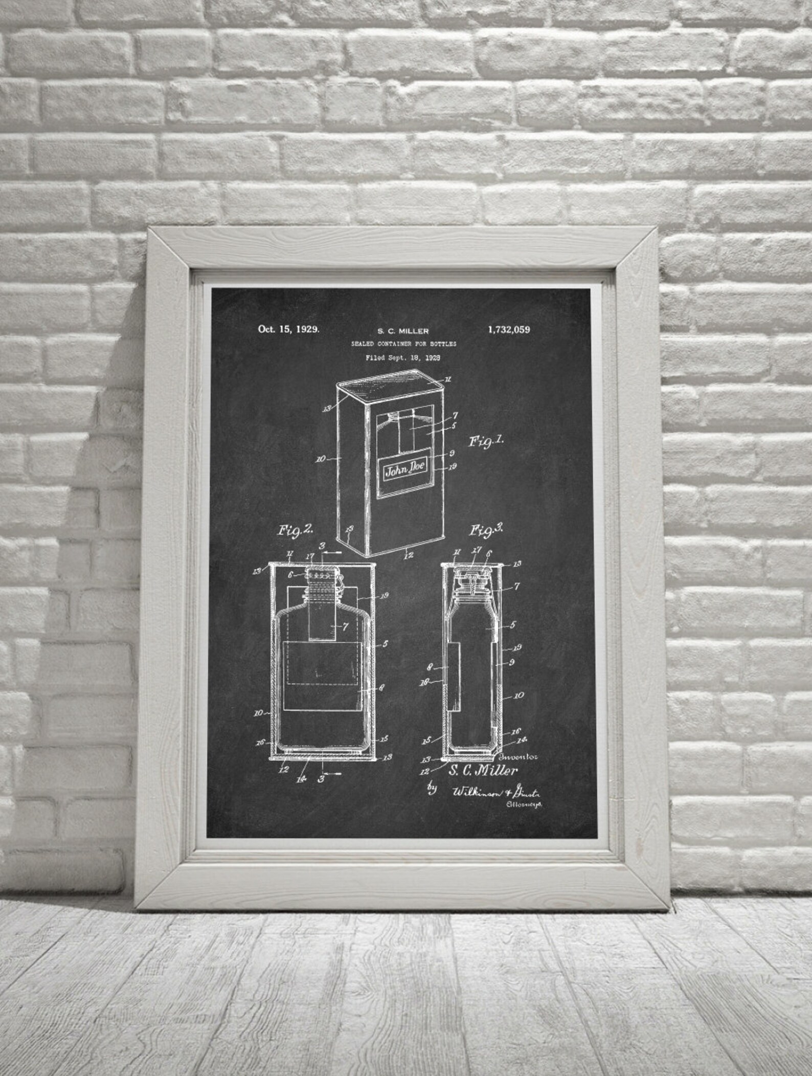 Vintage WHISKY Bottle Patent Poster, Alcohol Bottle Patent Print ...