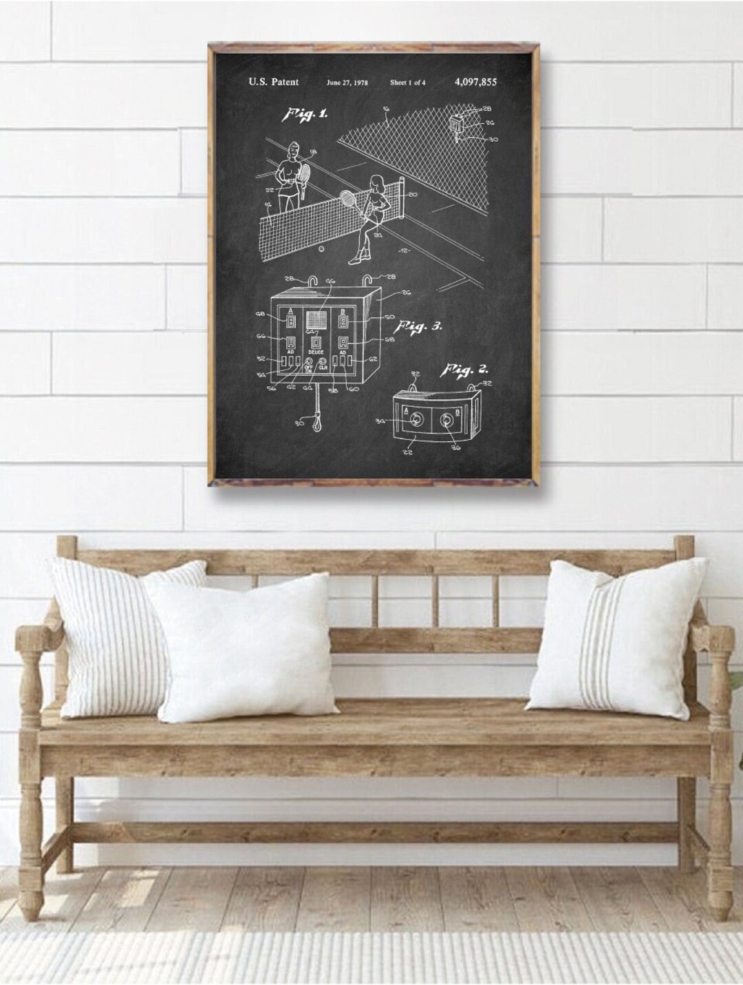 TENNIS Electronic Scoring System Patent Print, Vintage Tennis Scoring ...