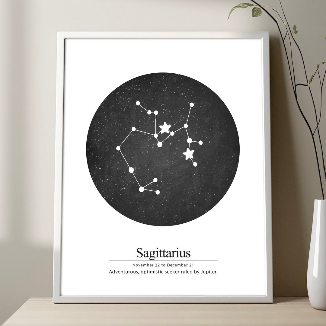 SAGITTARIUS Constellation Definition Print, Sagittarius Zodiac Sign ...