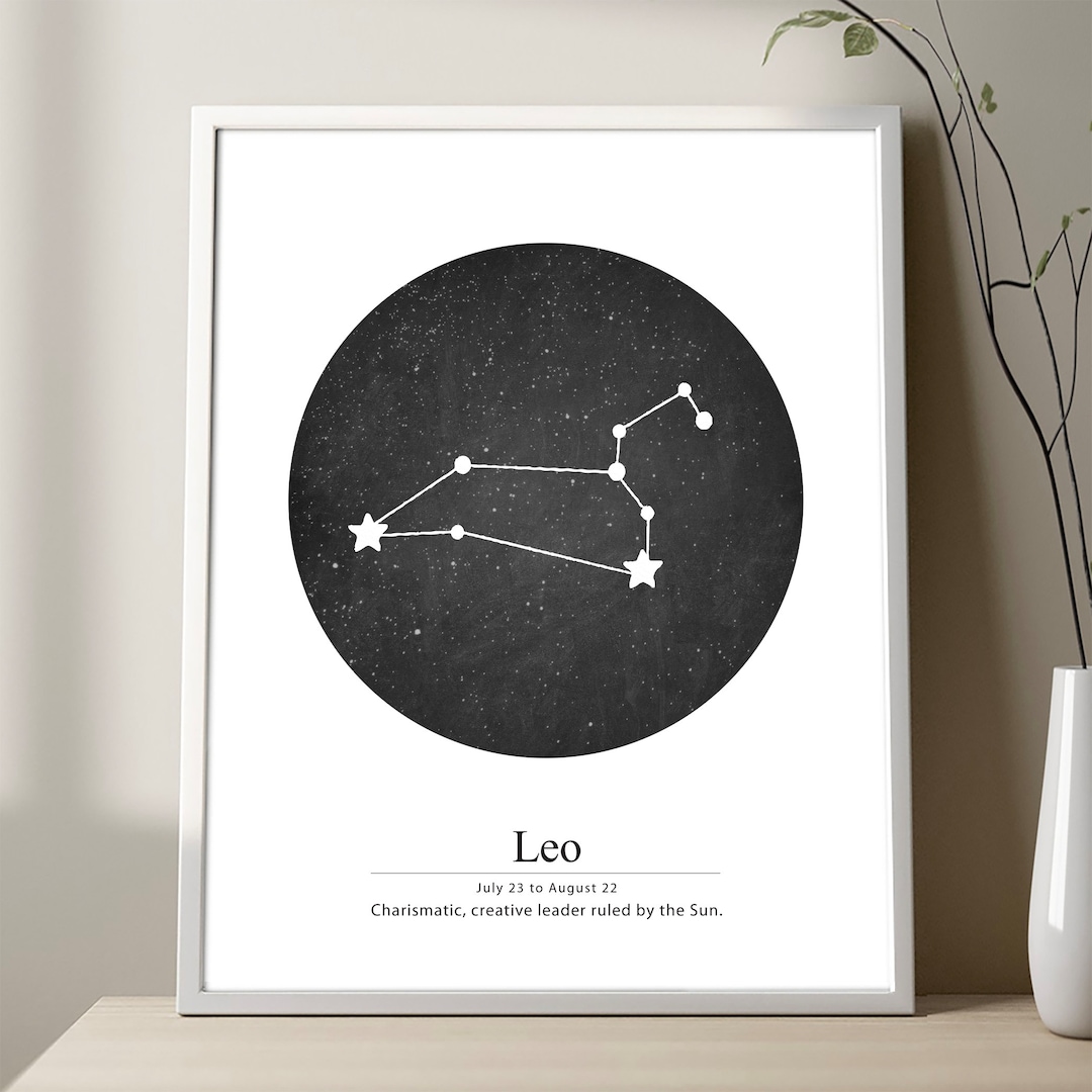 LEO Constellation Definition Print, Leo Zodiac Sign Definition Print ...