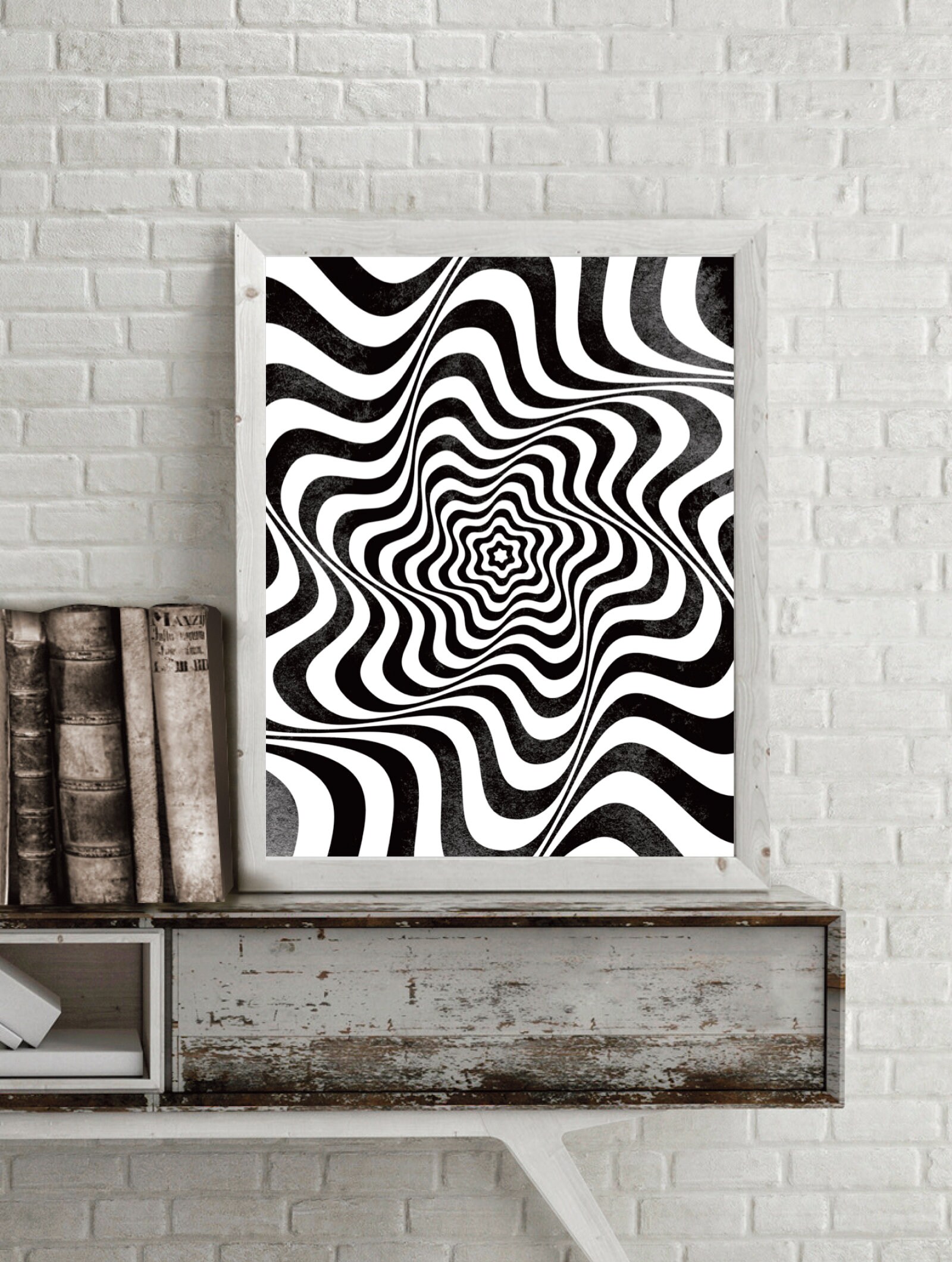 OPTICAL ILLUSION Abstract Art Print Hypnotizing Art Print | Etsy