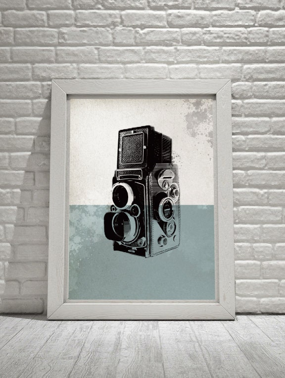 Vintage Camera Poster Old Engraving Movie and Photo Camera - Etsy