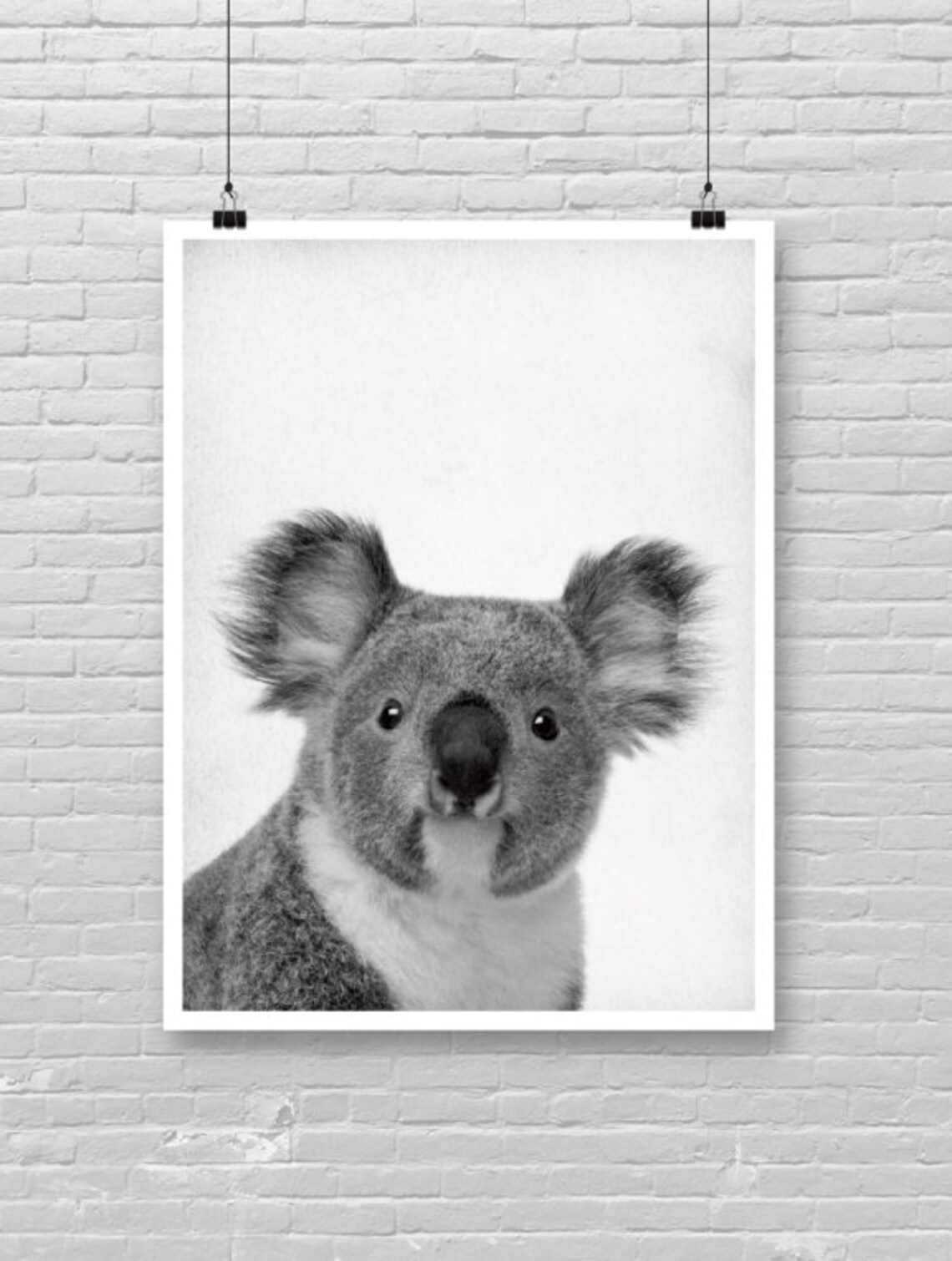 Baby KOALA Print Baby Koala poster nursery decor Jungle | Etsy
