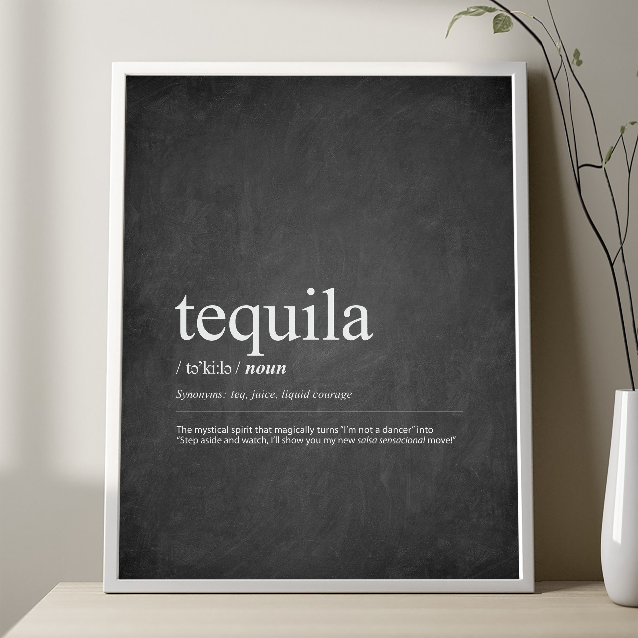 Tequila Definition Print, Tequila Definition Poster, Distilled Spirits ...
