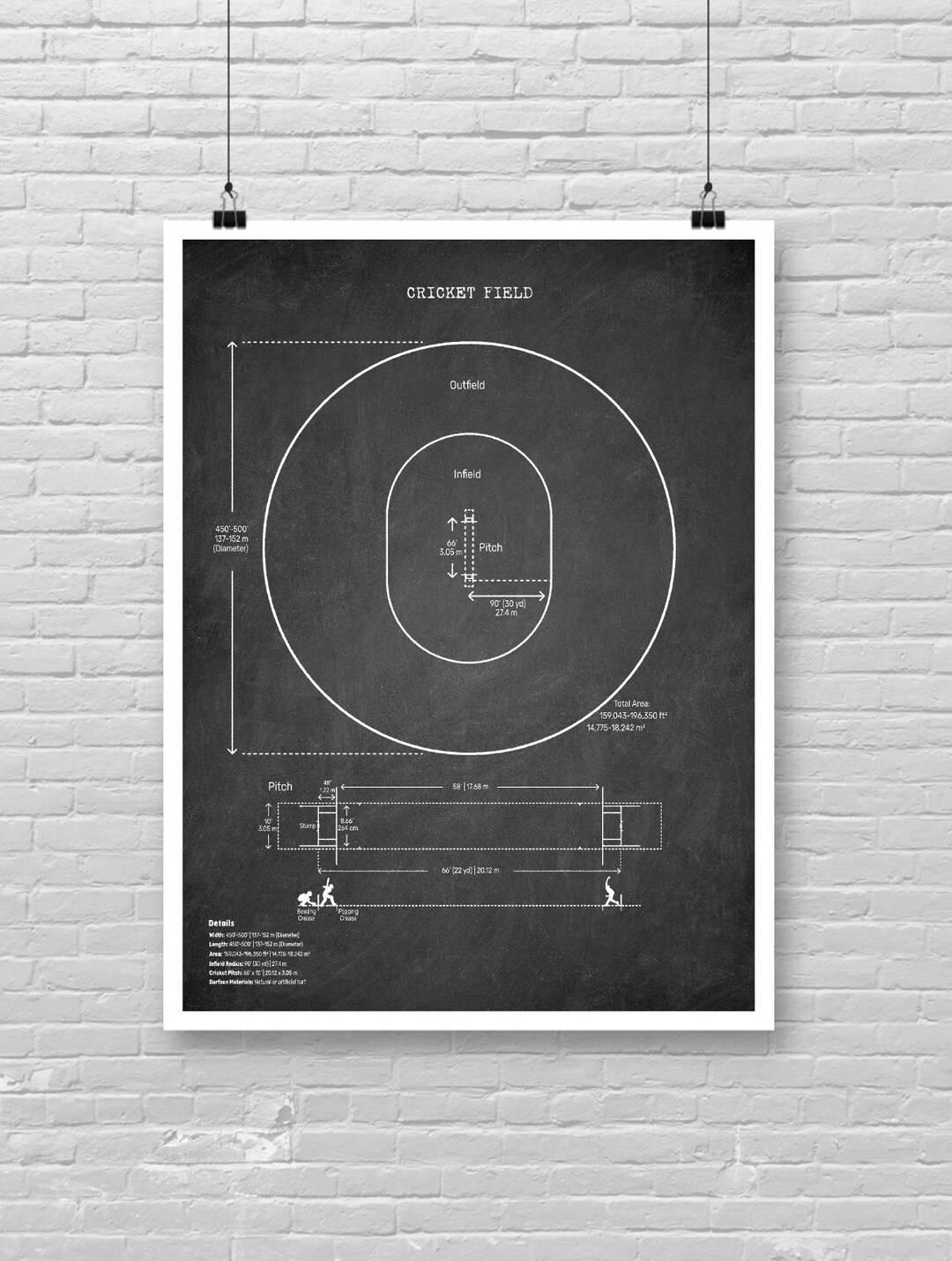 CRICKET Field Print, Cricket Field Poster, Cricket Wall Art Decor ...