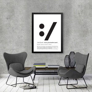 Confused Face Emoji Definition Print, Emoticon Definition Poster ...