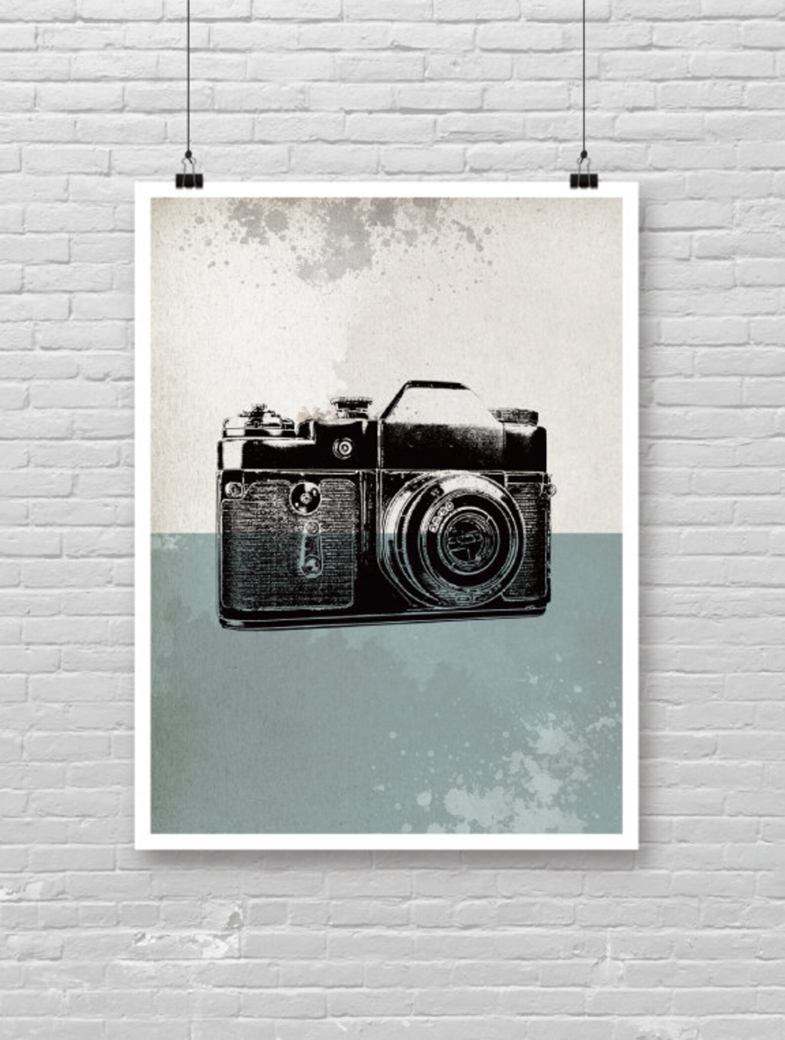 Vintage Cameras 6 Poster Set, Old Movie and Photo Cameras, Retro Home ...
