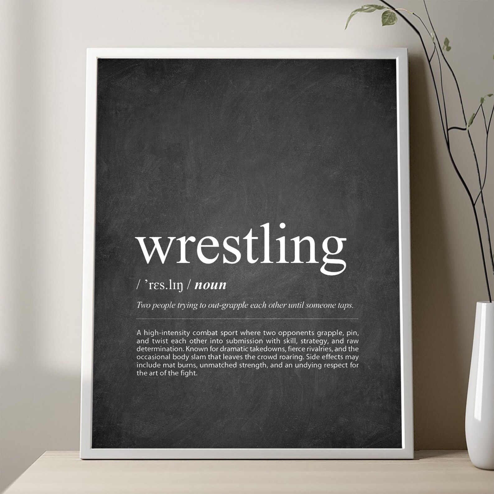 WRESTLING Definition Print, Minimalist Westling Definition Poster ...