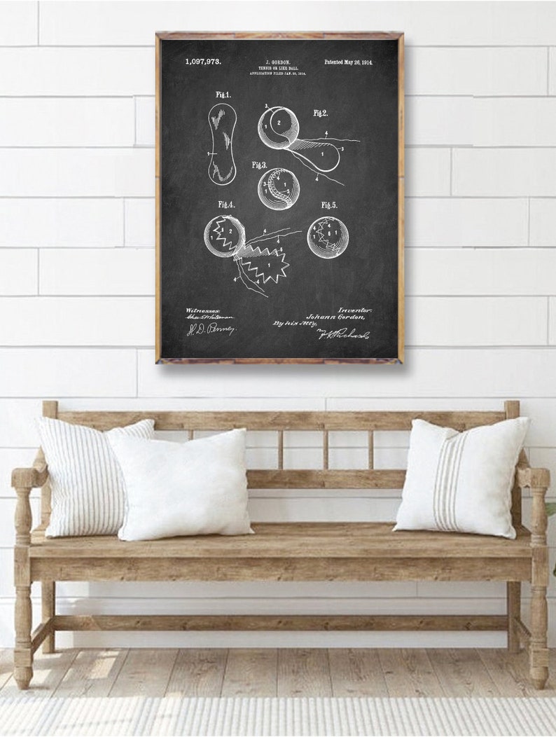 TENNIS Ball Patent Print, Tennis Ball Patent Poster, Tennis Ball Poster ...