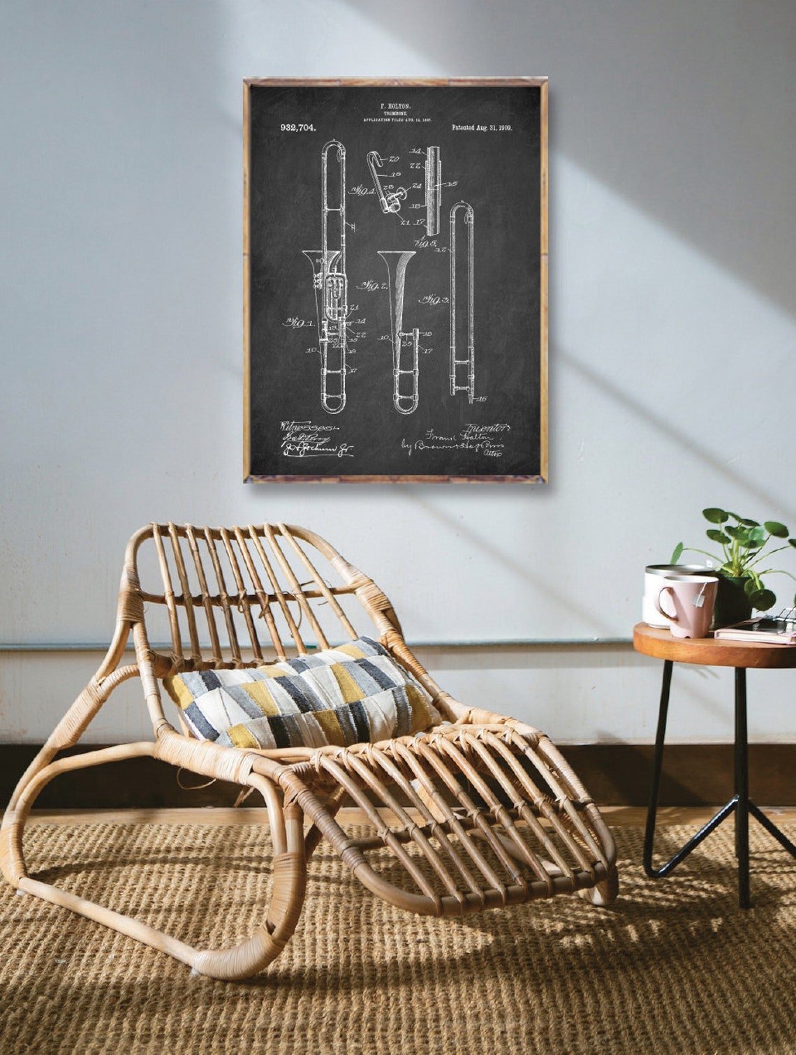BRASS MUSICAL Instrument Patent 8 Print Set, Wind Instrument Posters ...