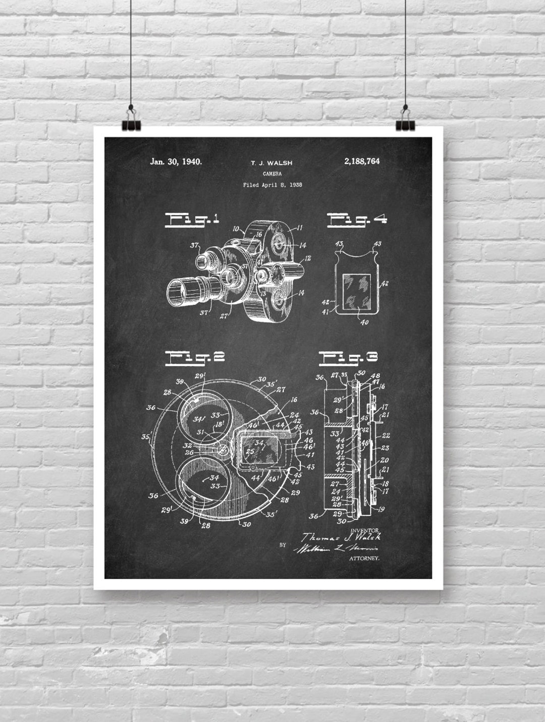 Camera Patent Poster, Cinema Patent, Movie Poster, Camera Patent Print ...