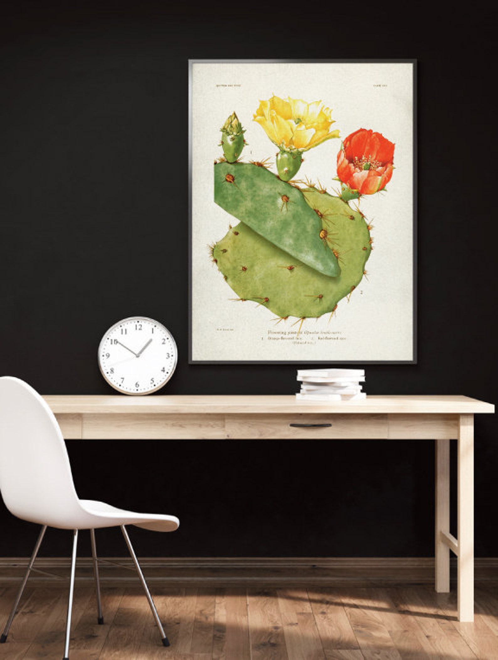 Vintage CACTUS Art Poster, Cactus Poster, Vintage Cactus Art, Tropical ...