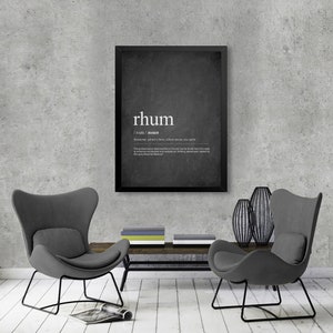 Rhum Definition Print, Rhum Definition Poster, Alcohol Definition Print ...