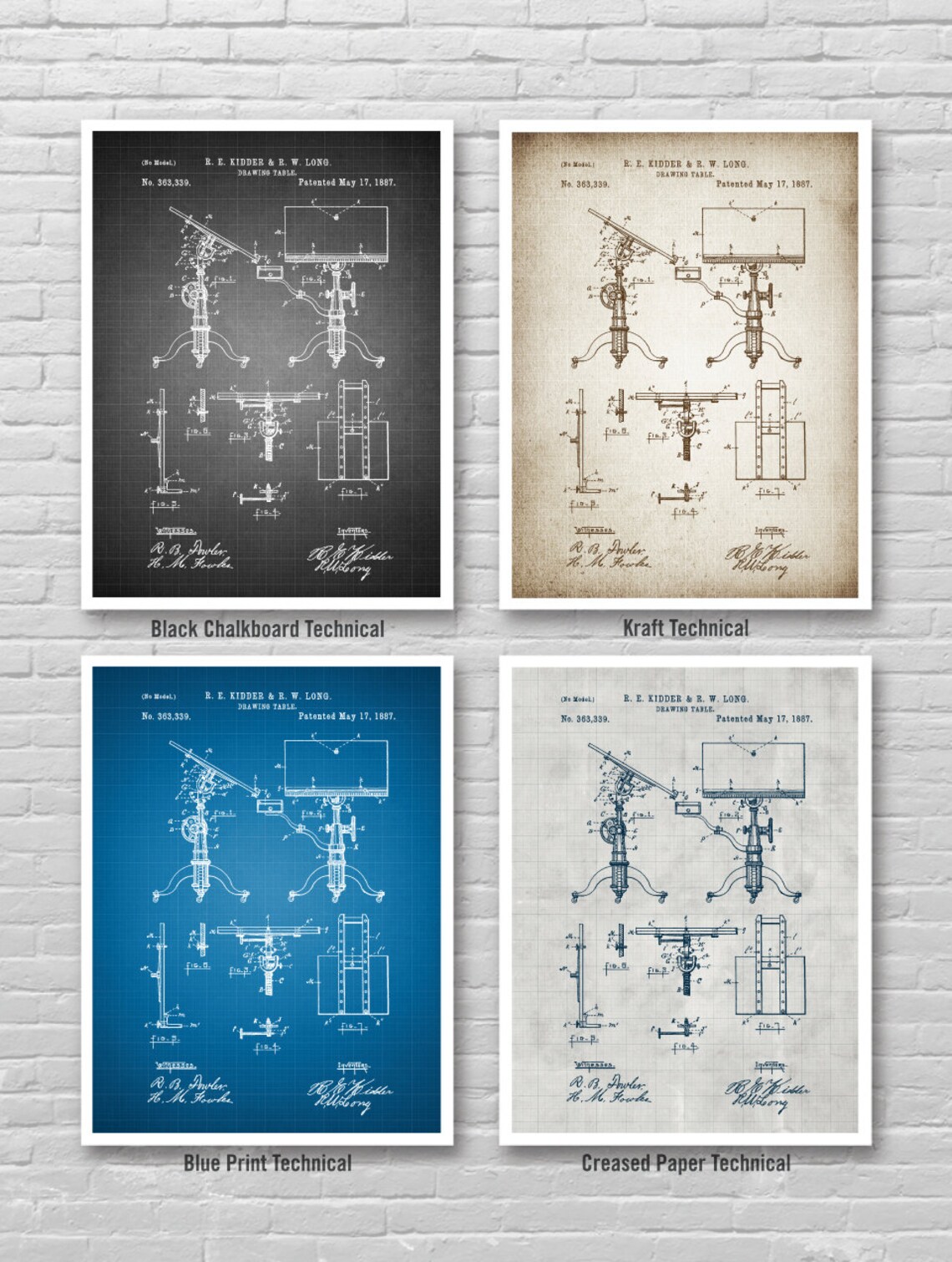 Drawing Table Patent Print Architect Engineer Drafting Table - Etsy