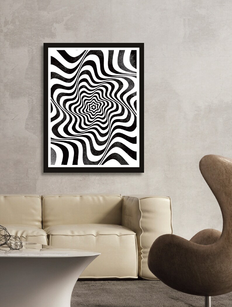 OPTICAL ILLUSION Abstract Art Print Hypnotizing Art Print | Etsy