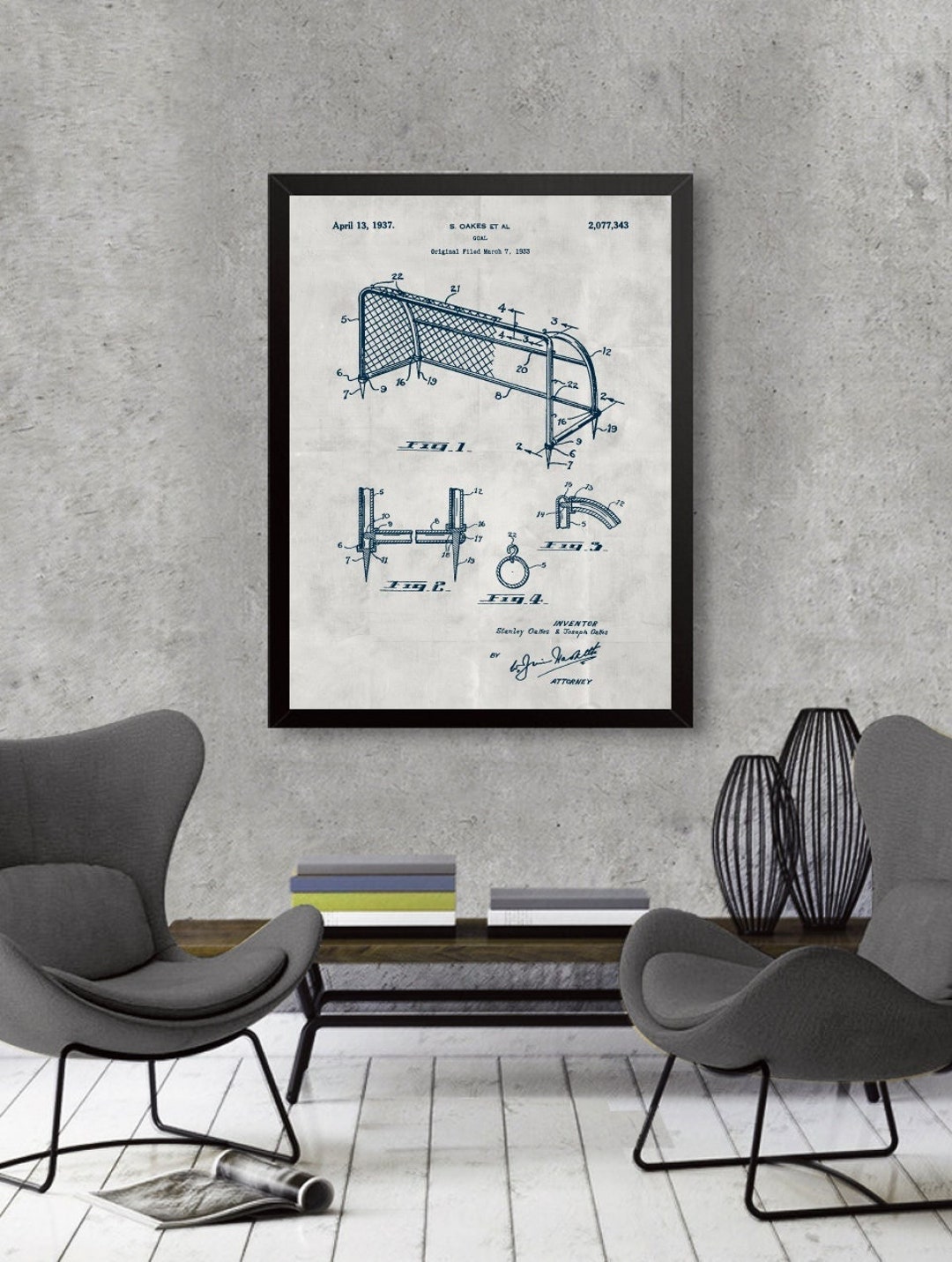 SOCCER GOAL Patent Print, Soccer GOAL Patent Poster, Vintage Soccer ...