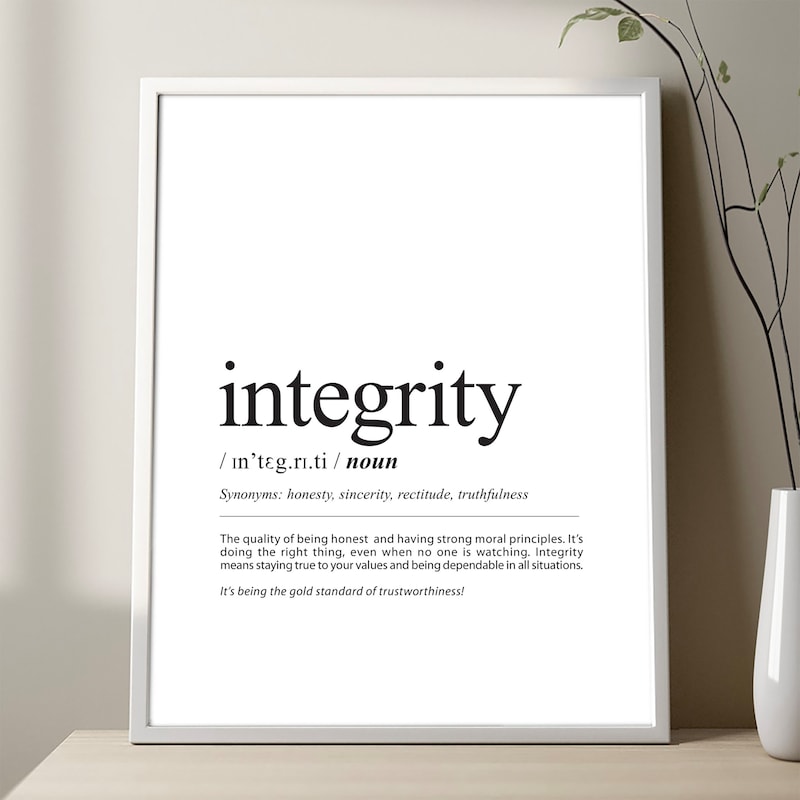 Integrity Poster - Etsy