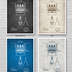 WASHING MACHINE Patent Poster, LAUNDRY Room Decor, Vintage Laundry ...