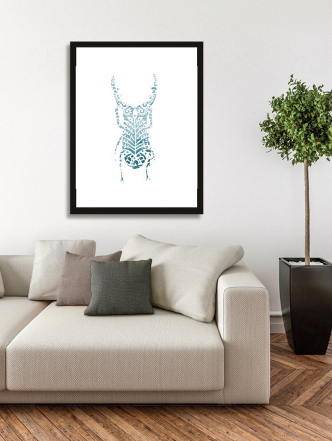 STAG BEETLE Art Print Insect Poster Entomology FOIL Stamp - Etsy