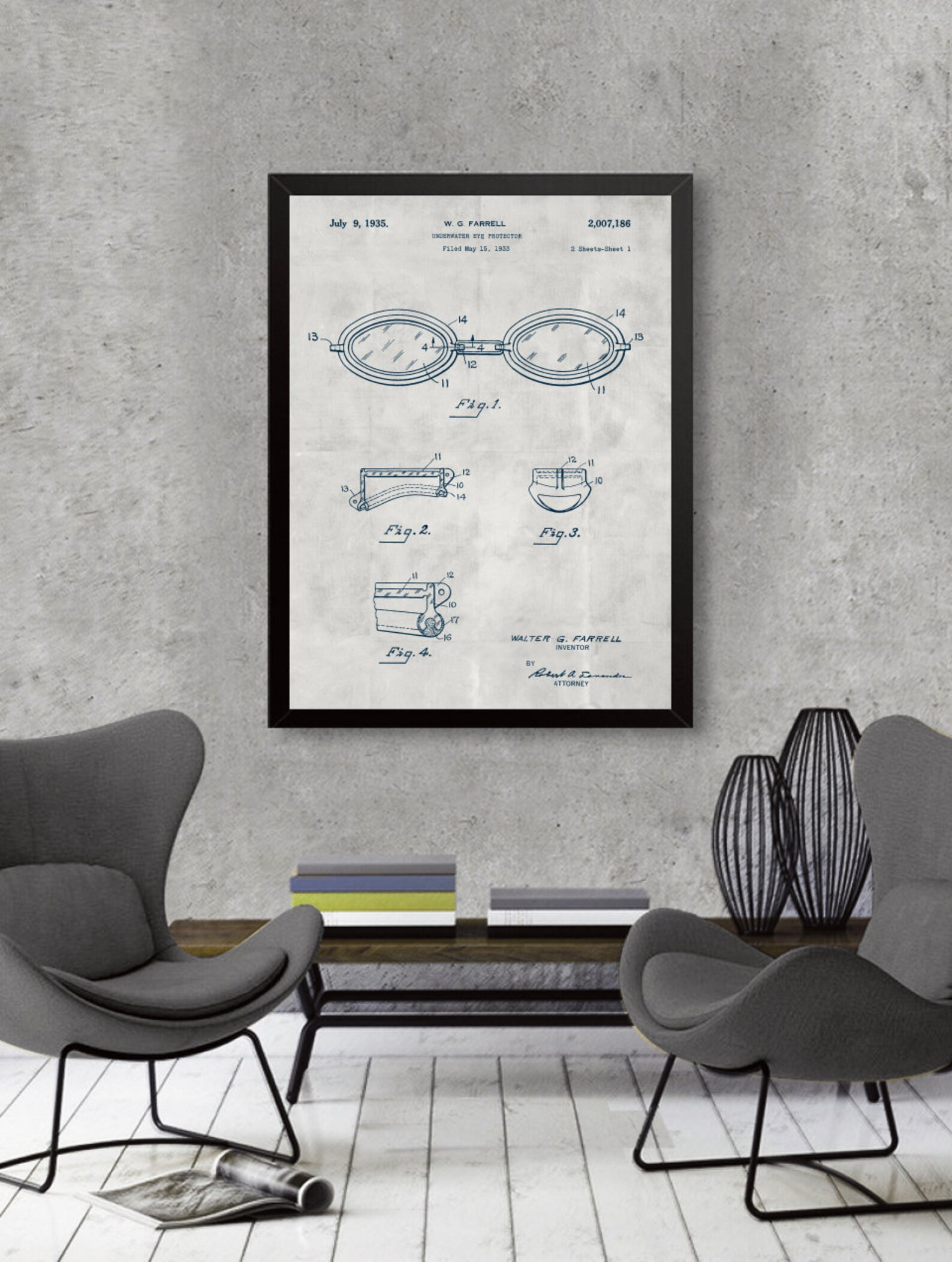 Swimming Goggles POSTER Print, Swim Goggles Patent Poster, Swim Pool ...