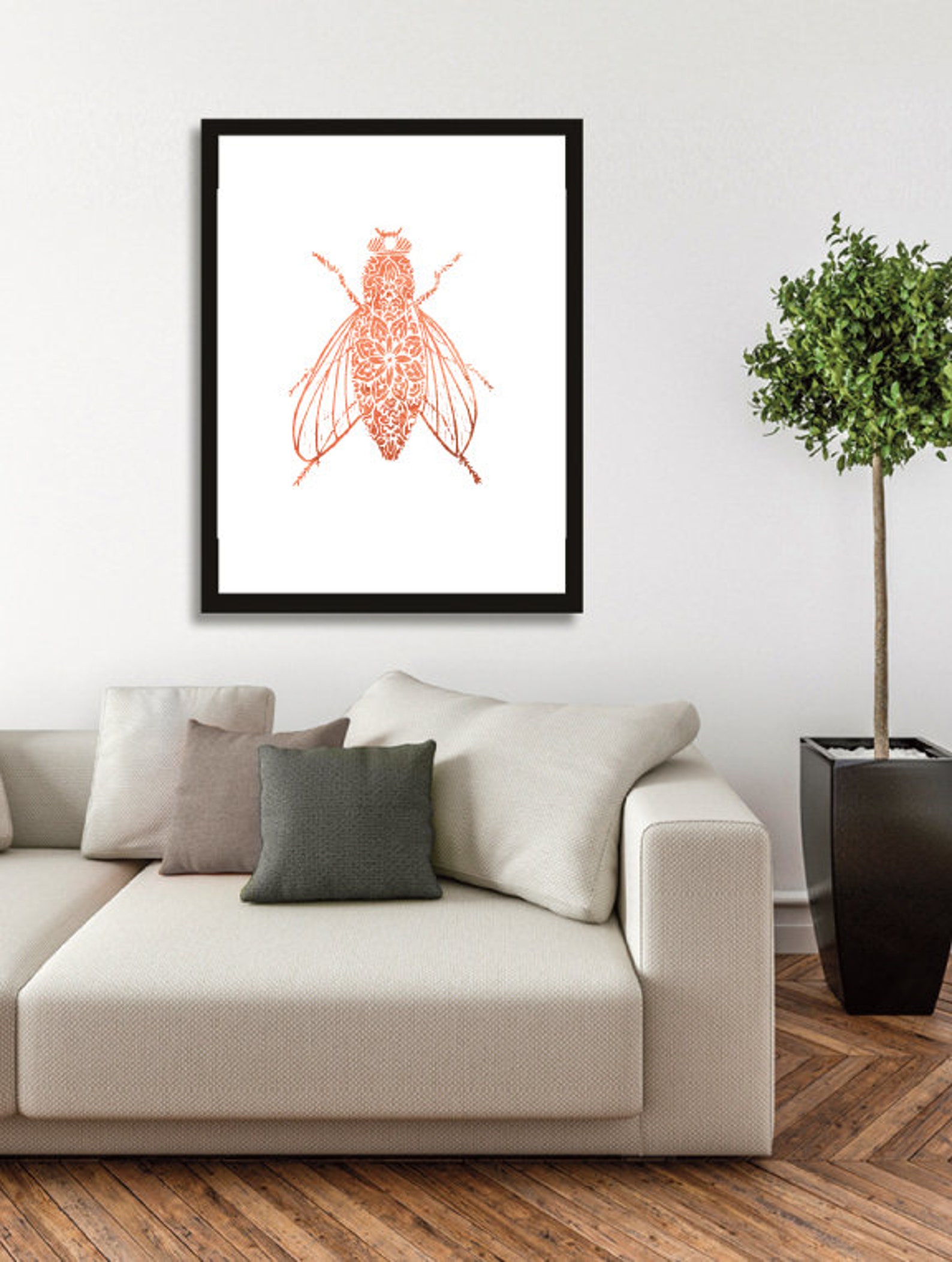 INSECT FLY Art Print Insect Poster Entomology Art FOIL - Etsy UK