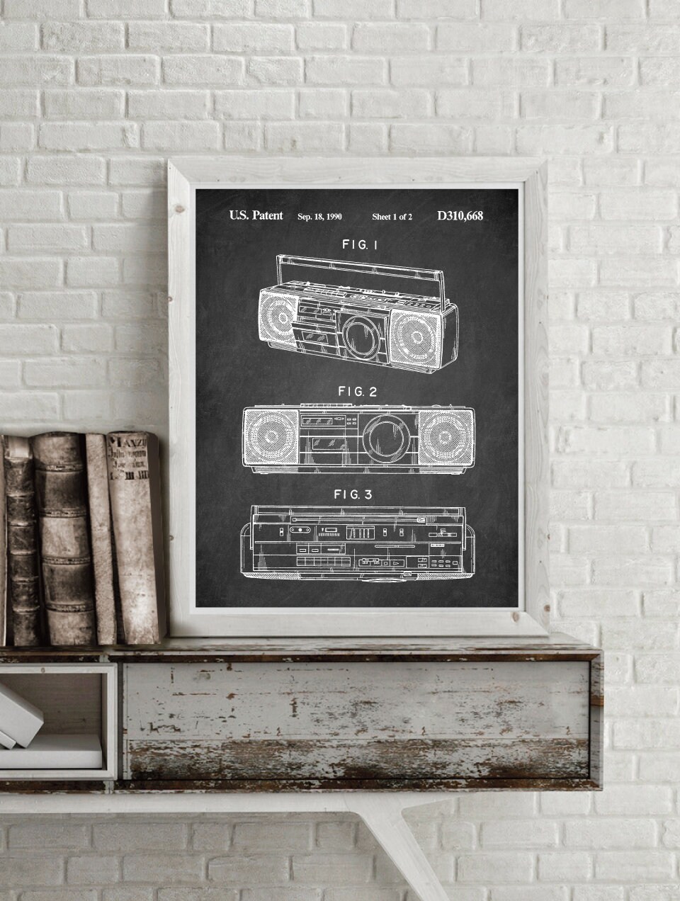 Retro Audio Music Patents 4 Poster Set Headphones Tape - Etsy