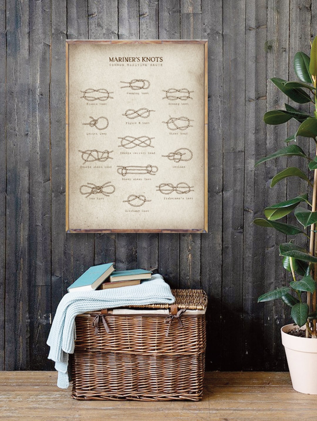 Mariner's KNOTS Patent Print, Vintage Maritime Knots Patent Poster ...