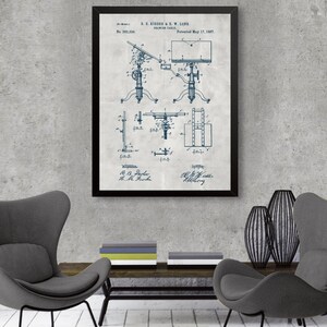 Drawing Table Patent Print, Architect Engineer Drafting Table Poster ...