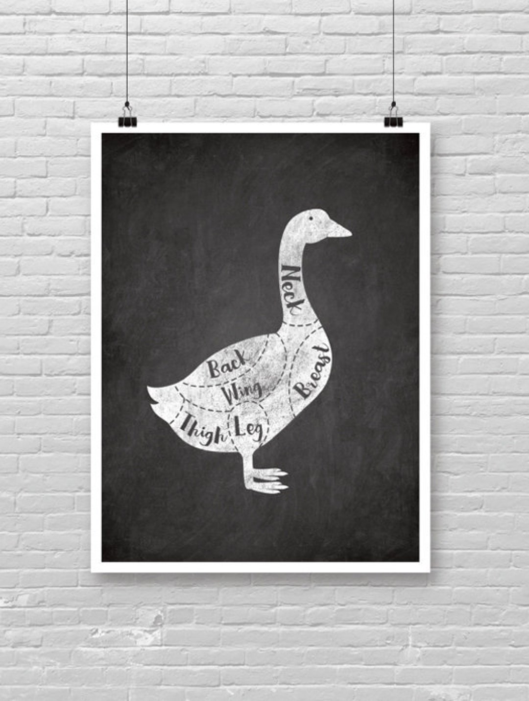 KITCHEN GOOSE Poster, Farmhouse Wall Decor, Goose Cut Poster, Goose ...