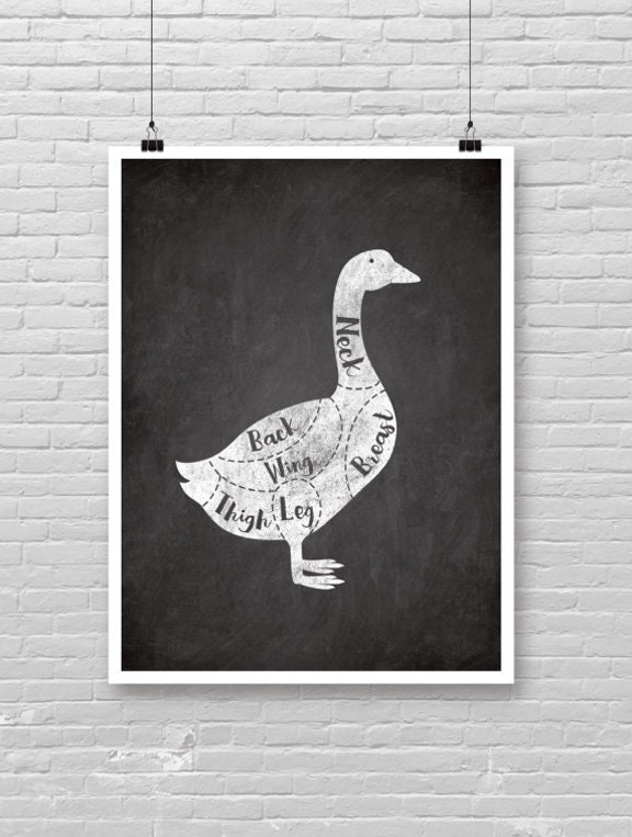 KITCHEN GOOSE Poster Farmhouse Wall Decor Goose Cut Poster | Etsy