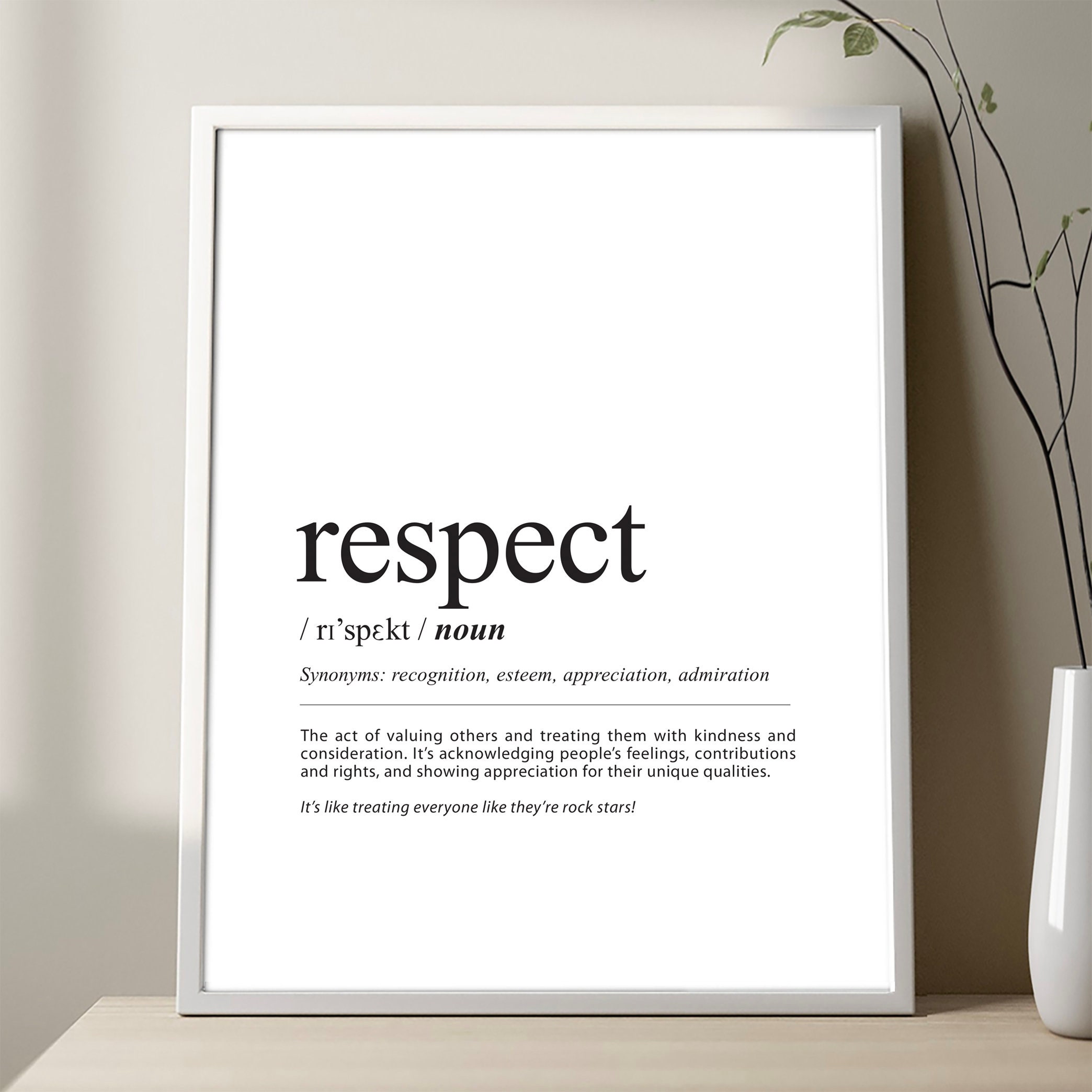 Infographic Definition Of Respect Dictionary