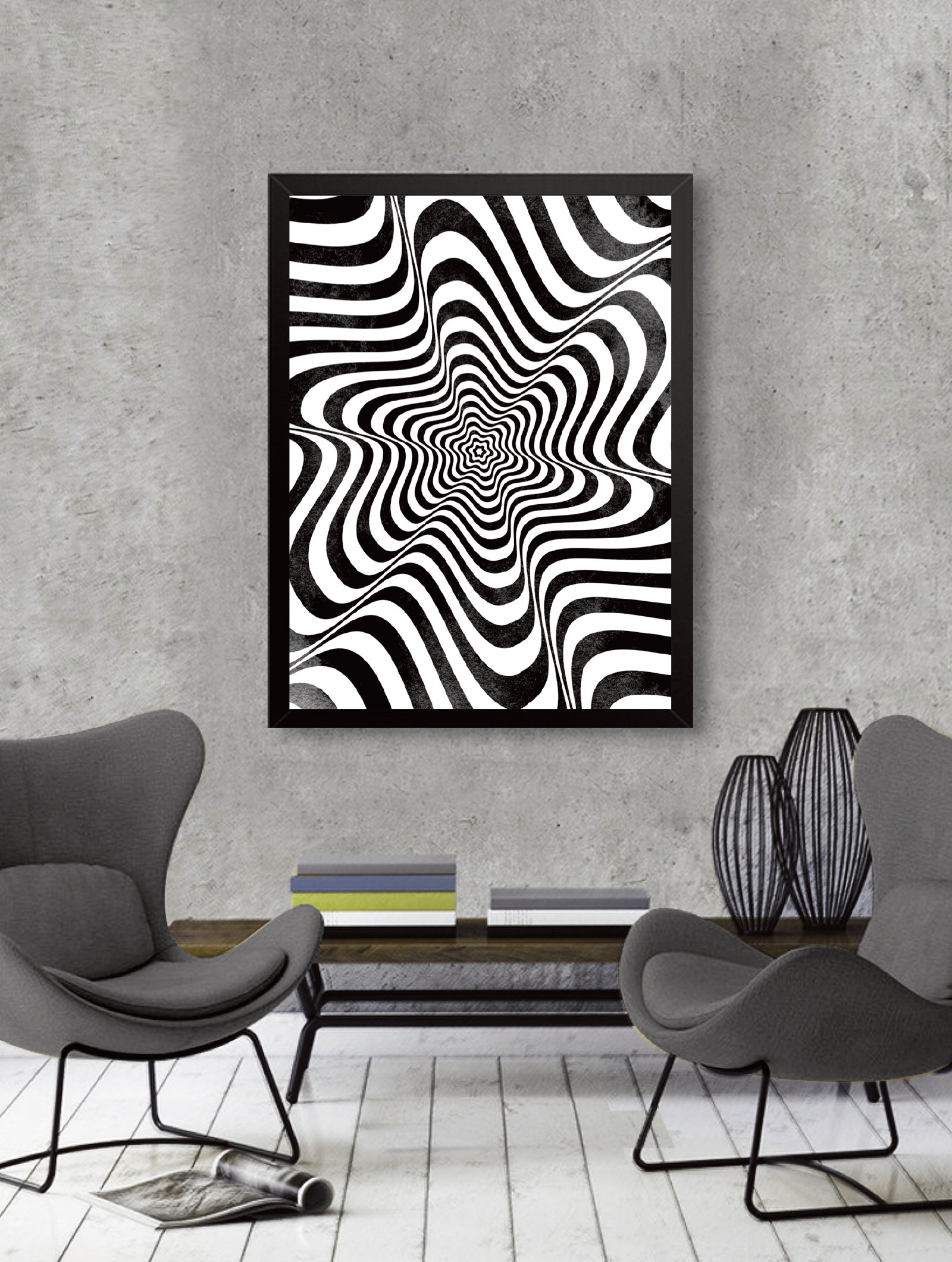 OPTICAL ILLUSION Abstract Art Print Hypnotizing Art Print - Etsy