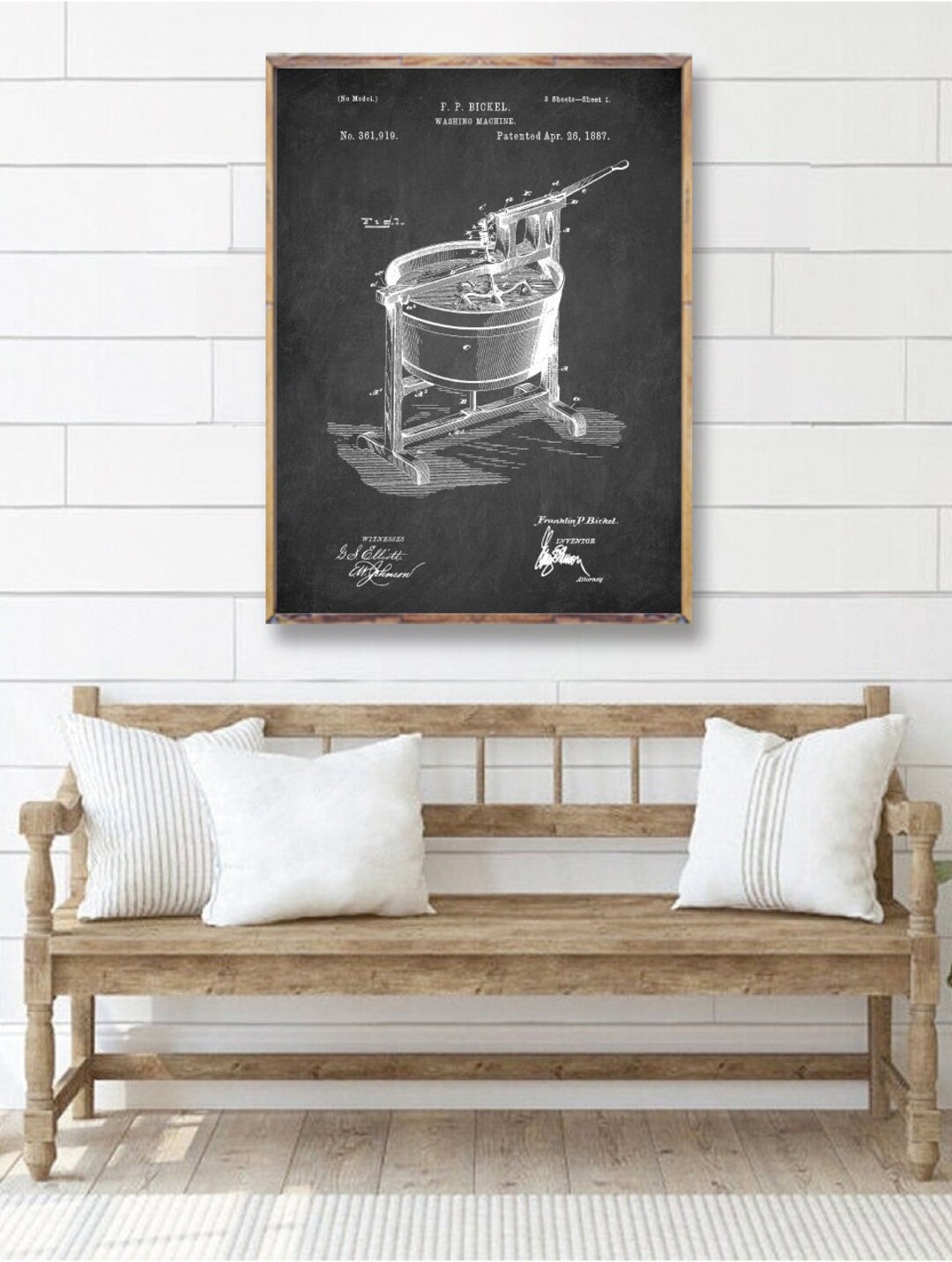 WASHING MACHINE Patent Poster, LAUNDRY Room Decor, Vintage Laundry ...