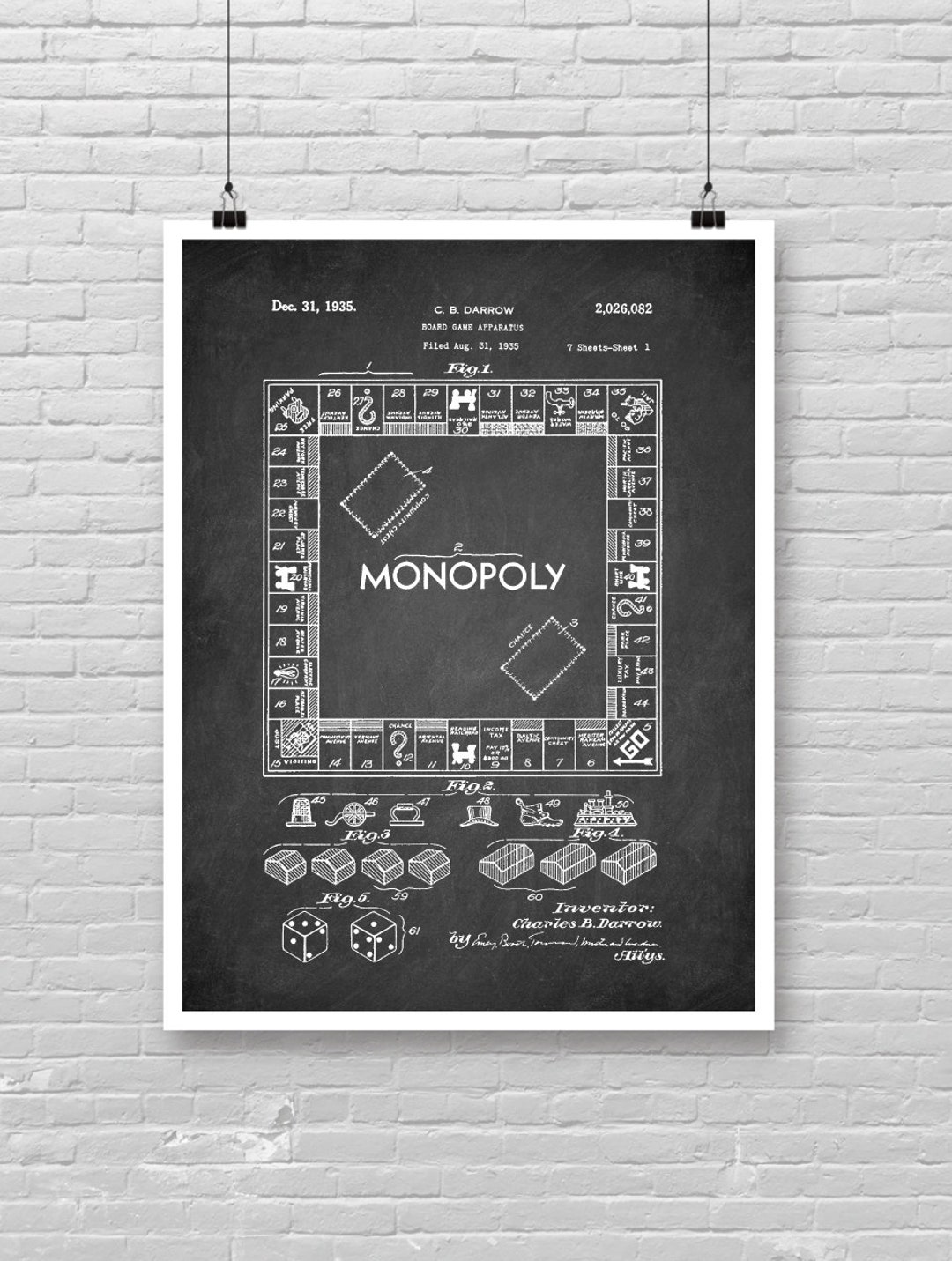 Classic Board Game Patent Poster, Popular Game Patent, Board Game ...