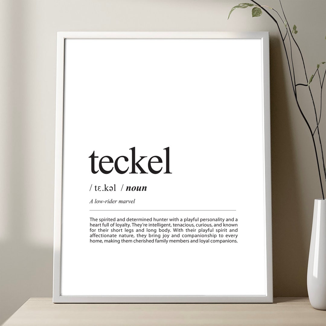 TECKEL Definition Poster, Teckel Definition Print, Sausage Dog ...