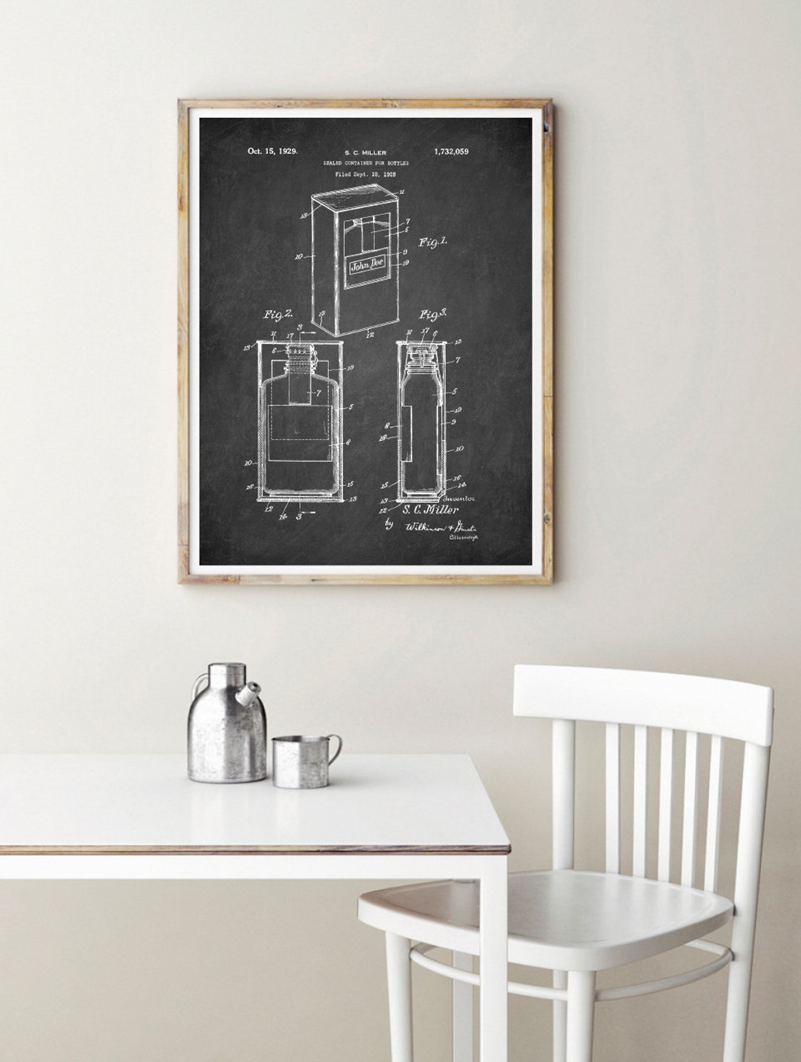 Vintage WHISKY Bottle Patent Poster, Alcohol Bottle Patent Print ...