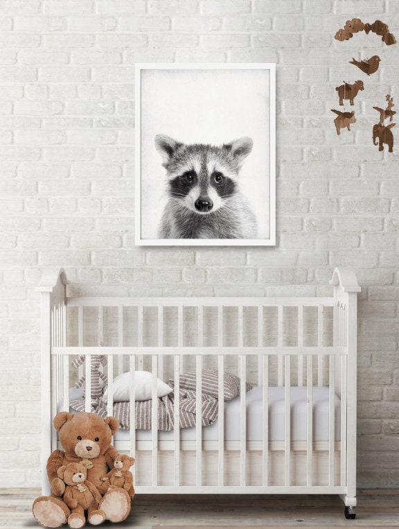 Baby FOREST Animals 6 Poster Set, Kit of 6 Baby Owl, Squirrel, Rabbit ...