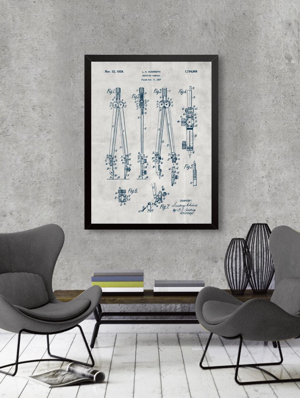 ARCHITECT 4 Poster Set, Architect Definition Print, Technical Drawing ...
