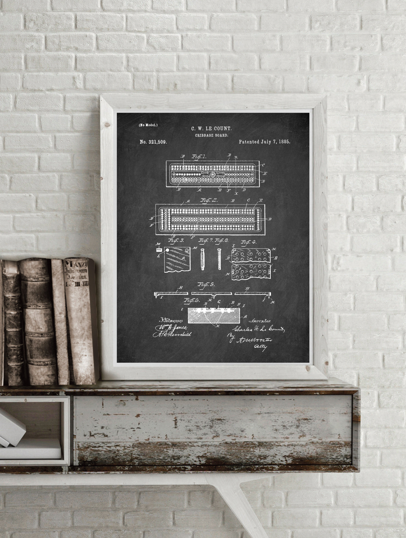 CRIBBAGE Board Patent Poster, Classic GAME Patent, Vintage Cribbage ...