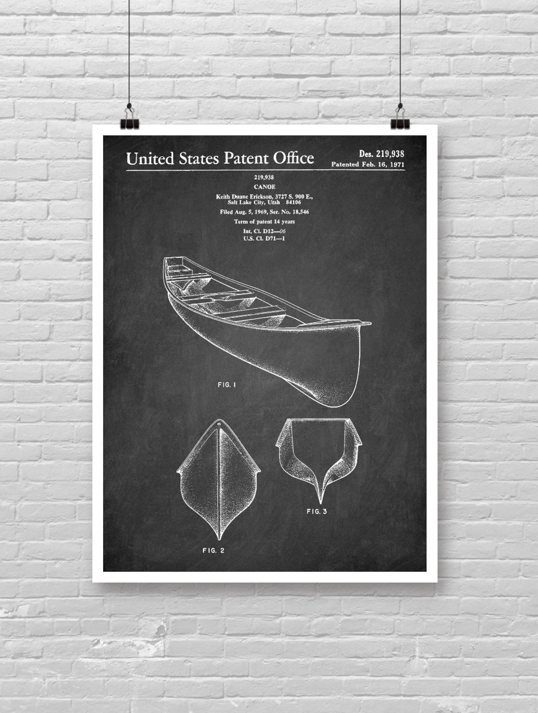 CANOE CAMPING Patent Poster, Canoe Patent Print, Boat Patent Poster ...
