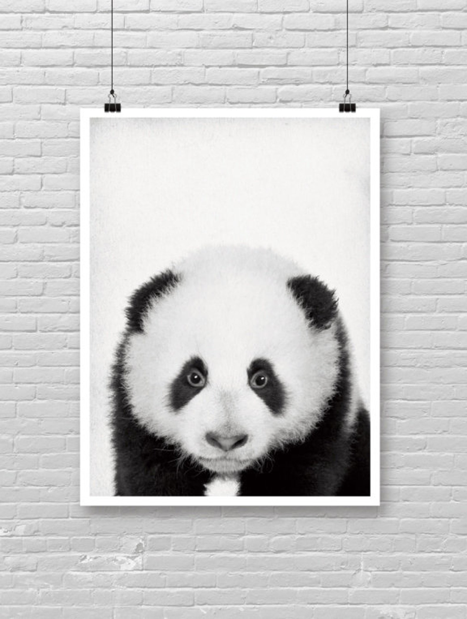Baby PANDA Print, Baby Panda Poster Nursery Decor, Jungle Theme Print ...