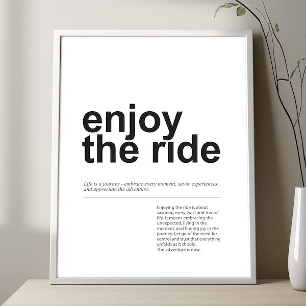 Enjoy the Ride - Etsy