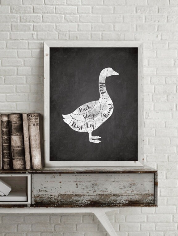 KITCHEN GOOSE Poster Farmhouse Wall Decor Goose Cut Poster | Etsy