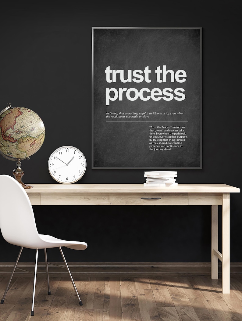 TRUST THE PROCESS Definition Poster, Expression Trust the Process ...