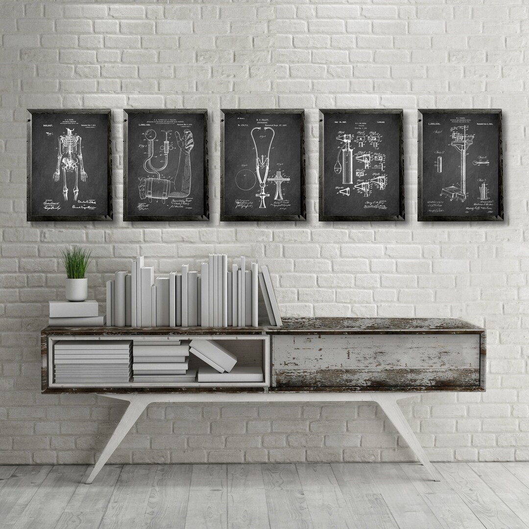 MEDICAL Patent Set of 5 Prints, Vintage Medical Instrument Patents ...