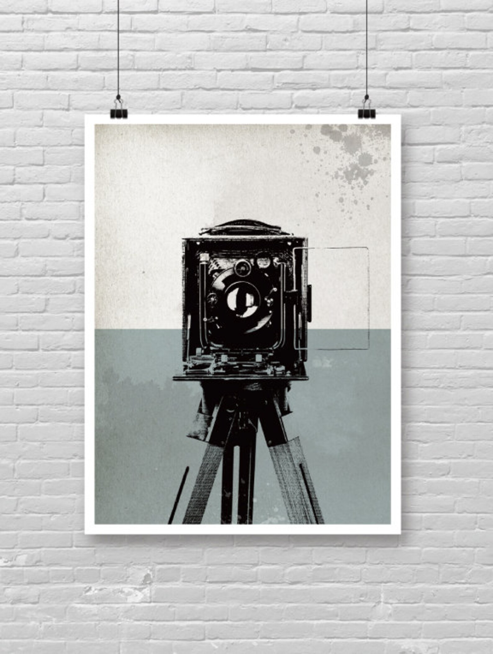 Vintage Cameras 6 Poster Set, Old Movie and Photo Cameras, Retro Home ...