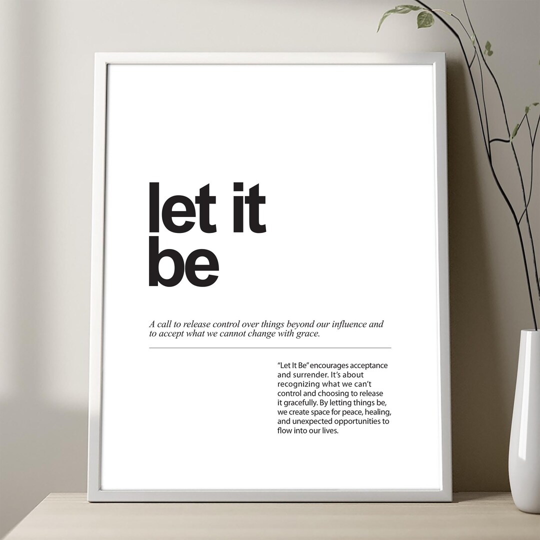 LET IT BE Definition Poster, Expression Let It Be Definition Print ...