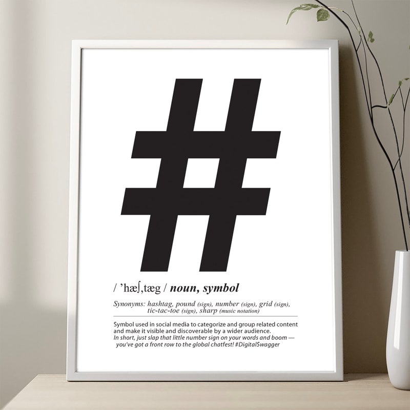 Hashtag Print - Etsy
