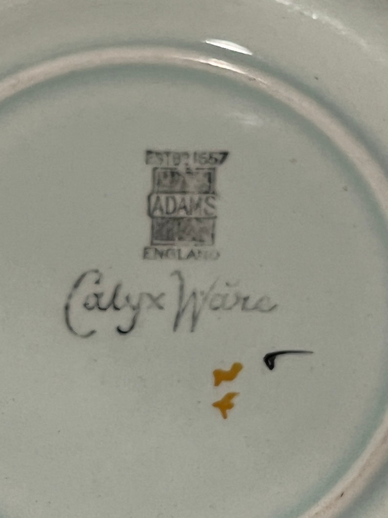 Antique English Ironstone Calyx Ware Metz Plate Saucer 1920s Vintage ...